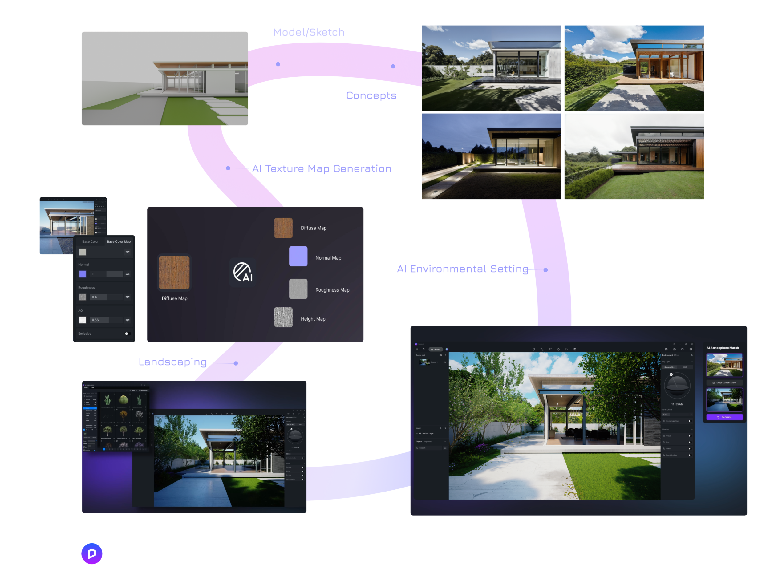 AI-Powered Architecture Design | How to use AI within 3d rendering software